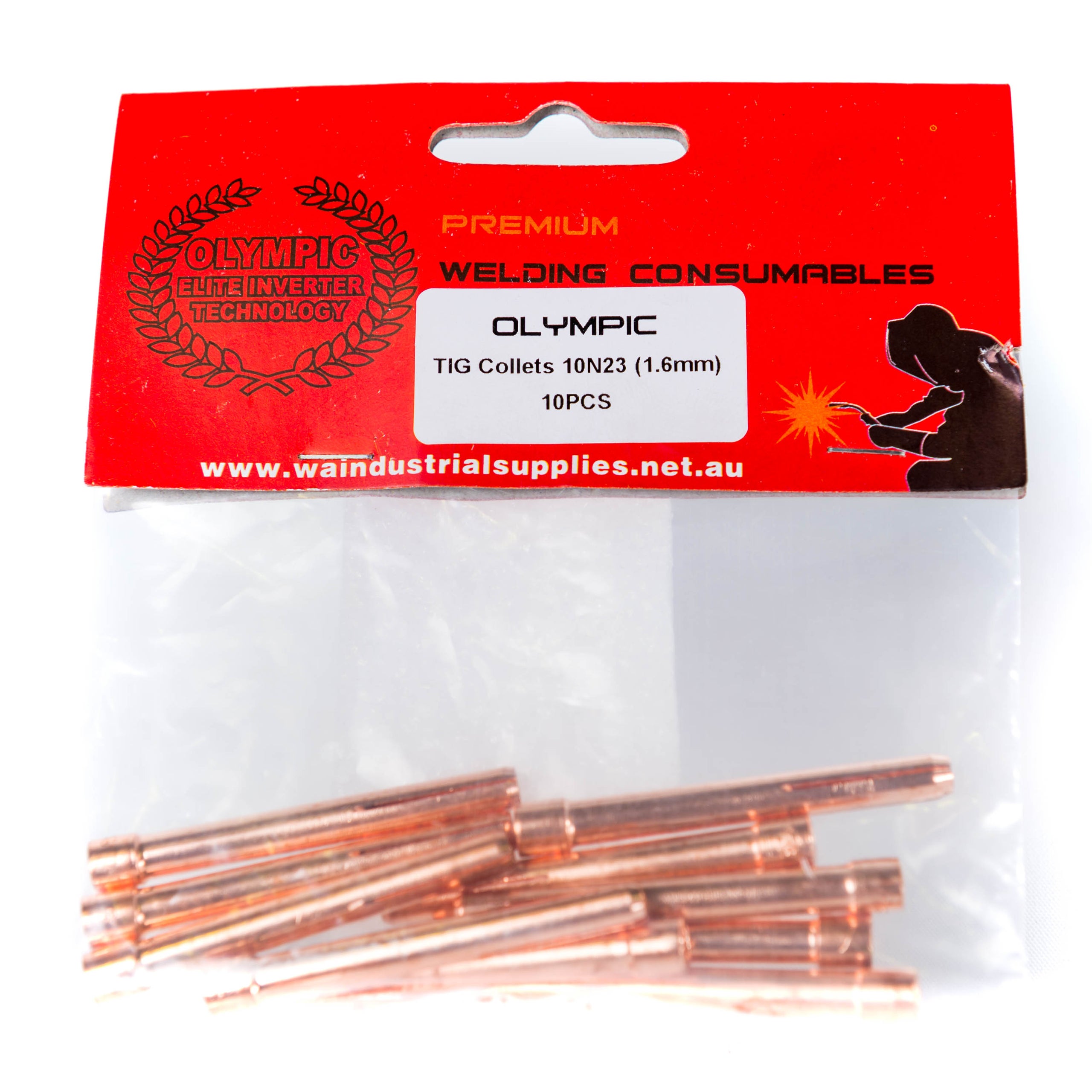 TIG Collets - 10 pack - 1.6mm - WP -17/18/26 - Collet - 10N23 | WA ...