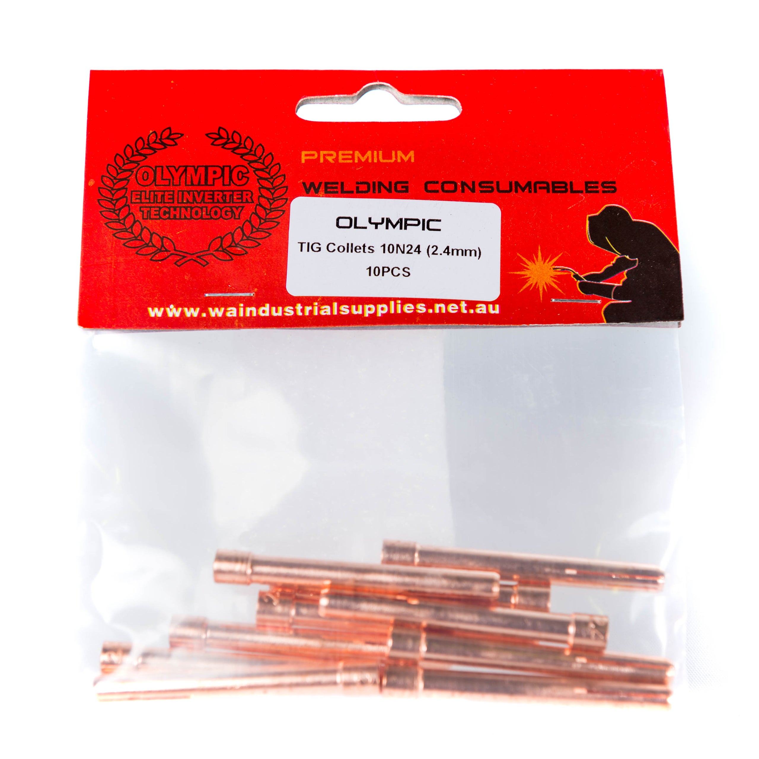 TIG Collets - 10 pack - 2.4mm - WP -17/18/26 - Collet - 10N24 | WA ...