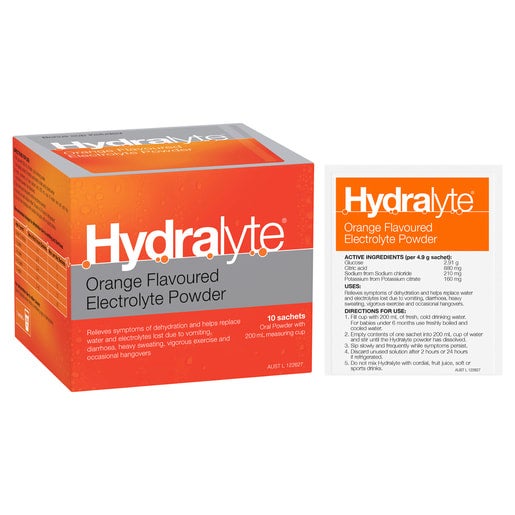 Hydralyte Sachets Orange 4.9g x 10s | WA INDUSTRIAL SUPPLIES PTY LTD