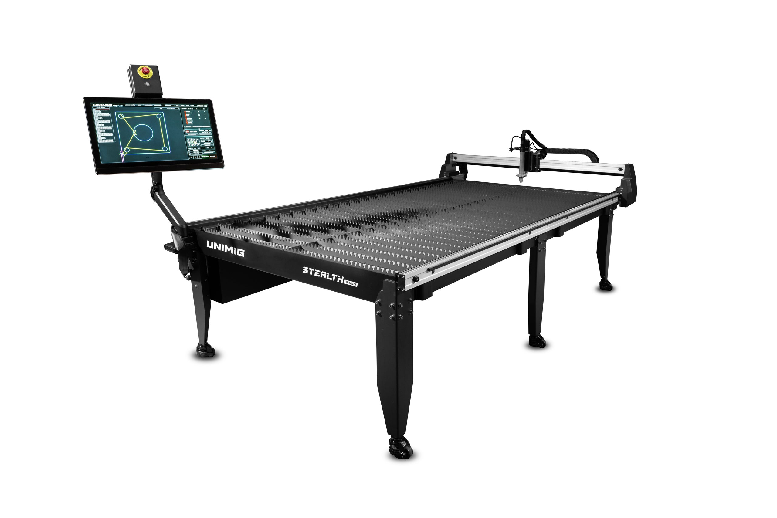 UNIMIG Stealth 2400 CNC Plasma Cutting Table 2.4m Water Bed Touchscreen ... UNIMIG Stealth 2400 CNC Plasma Cutting Table 2.4m Water Bed Touchscreen ...